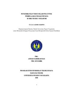 PENGEMBANGAN VIDEO SULAM PITA UNTUK PEMBELAJARAN HIASAN BUSANA DI SMK NEGERI 3 SUKABUMI ...